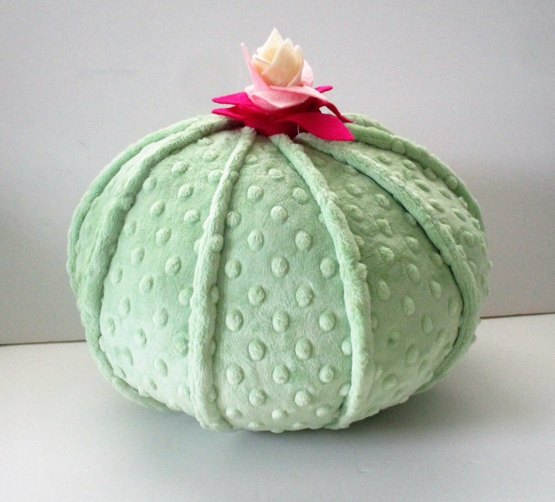 Round Cactus Pillow, Succulent Pillow, Plush Cactus, Throw Pillows ...