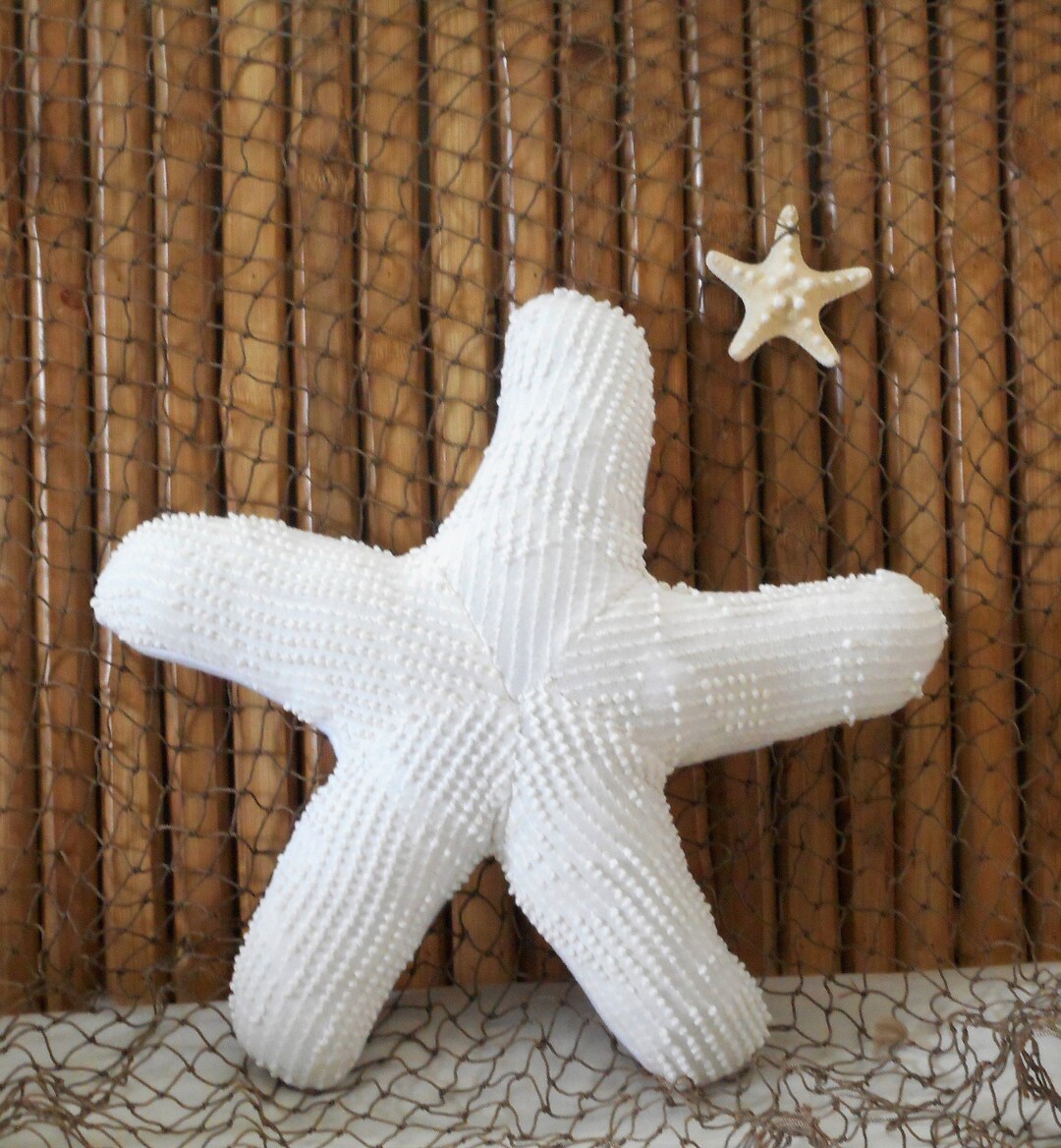 Nautical Decor, Starfish Pillow, Chenille Starfish, Coastal Living ...