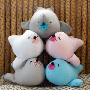 Baby Seal and Beach Ball Plushies, Seal Child's Toy, Nautical Toy ...