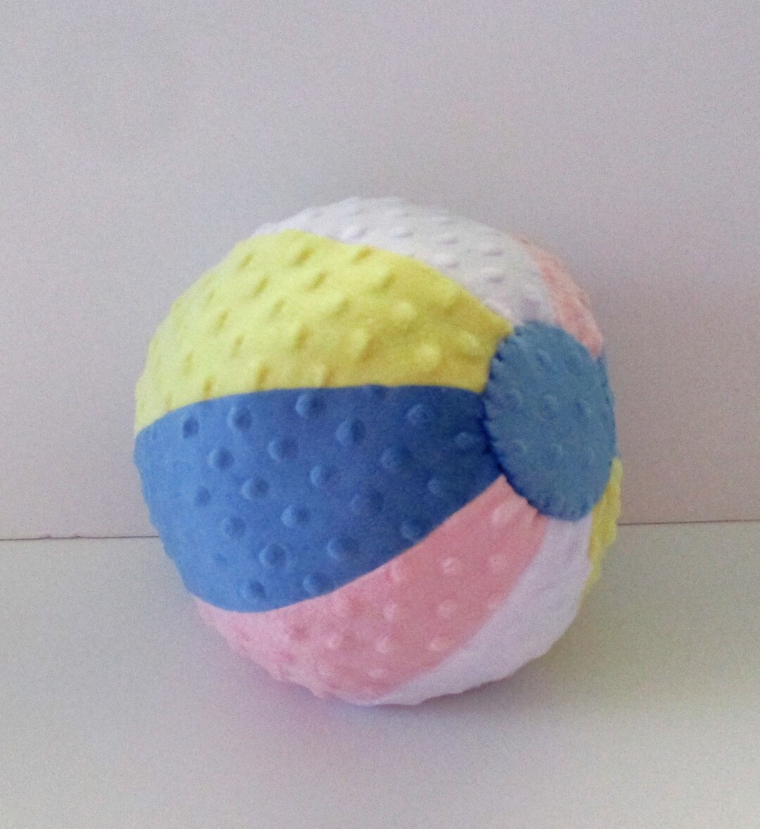 Minky Dot Beach Ball Plushie: Colorful Baby/toddler Toy - Etsy