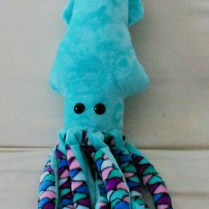 Squid Plushie, Toy Squid, Colorful Squid, Stuffed Squid, Sealife Softie ...