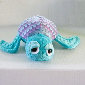 Sea Turtle Plushie, Colorful Sea Turtle Softie, Stuffed Sea Turtle, Sea ...