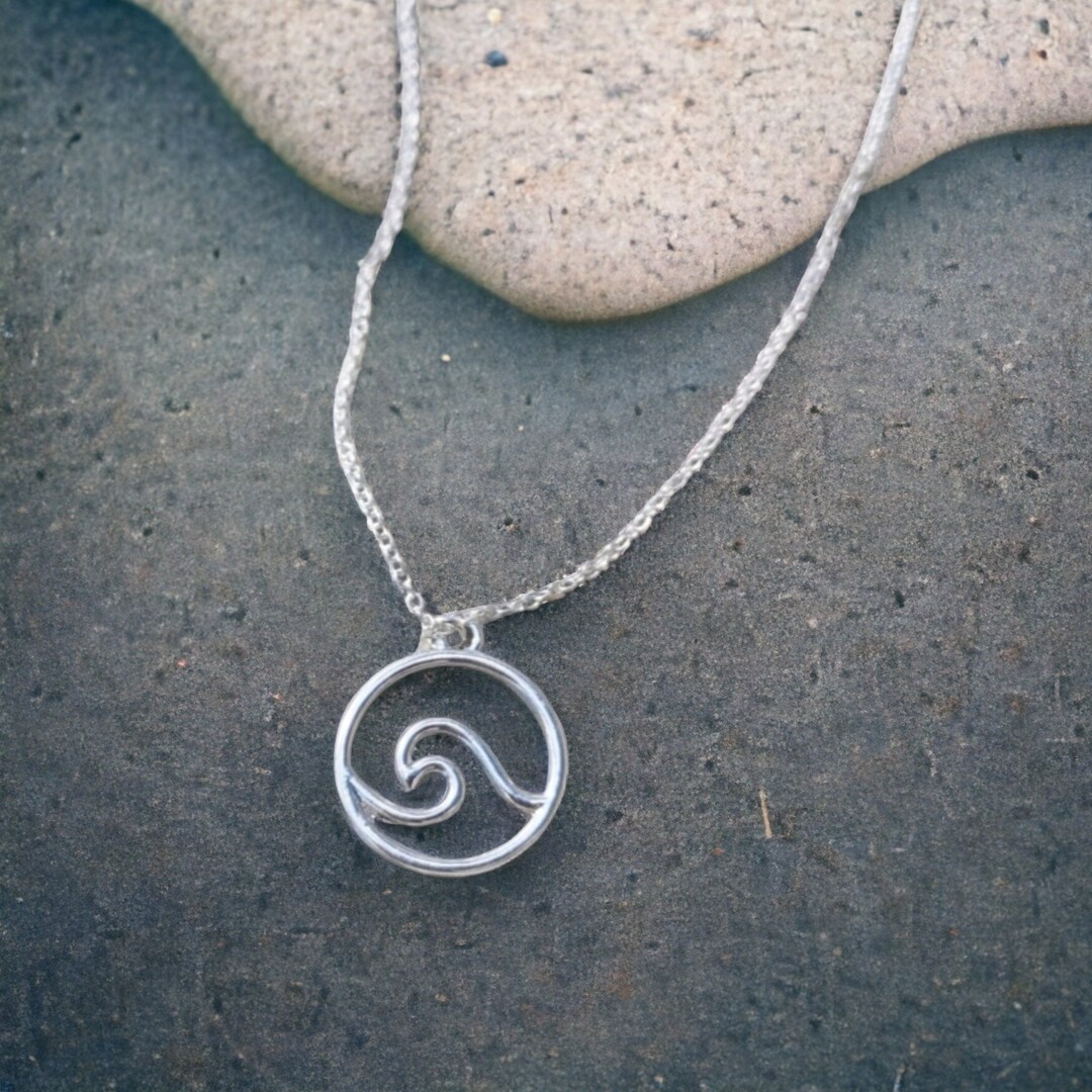 Silver Plated Wave Necklace Wave Jewellery Beach Lover Gift - Etsy