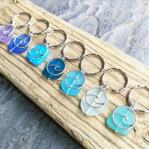 Sea Glass Keyring, Surfer Keyring, Beach Lover Gift, Beach Wedding ...