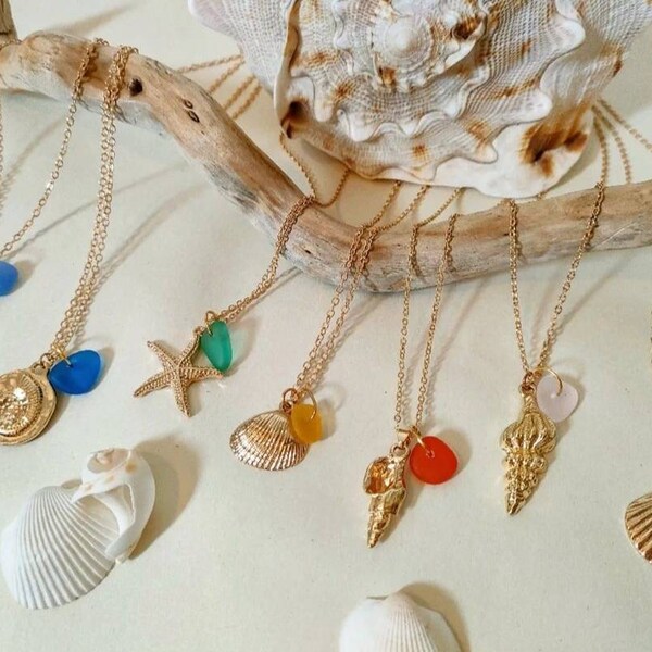 Gold Shell Necklace - Etsy