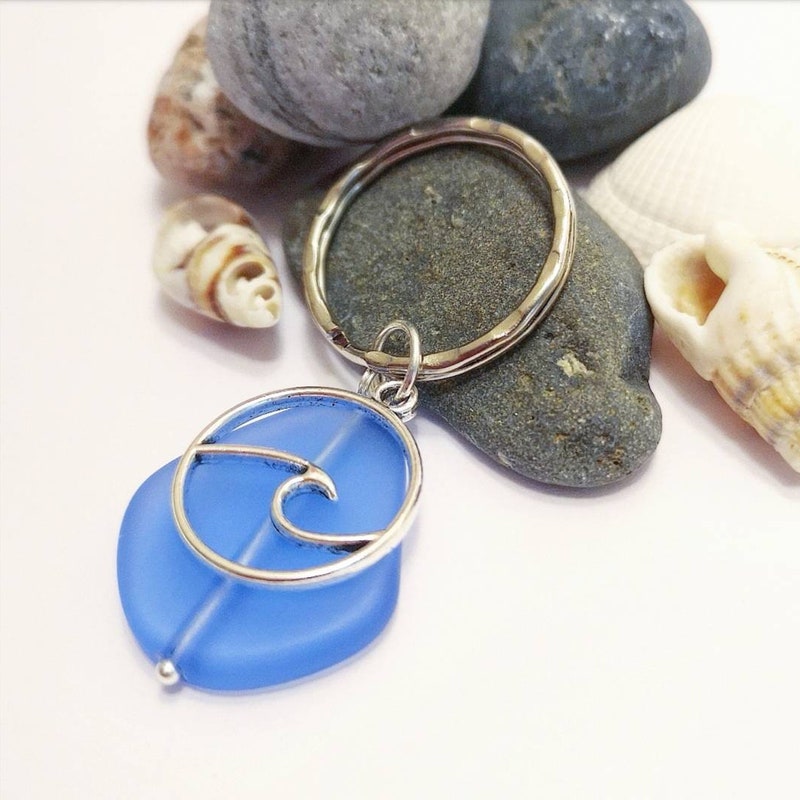 Sea Glass Keychain - Etsy