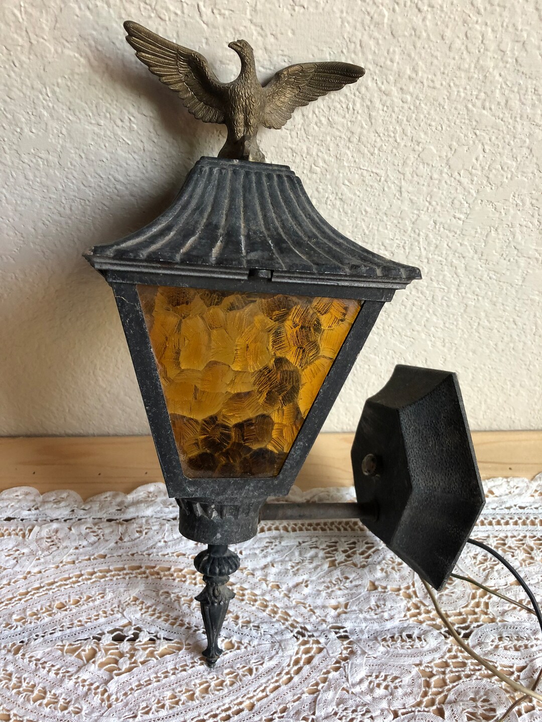A Rustic Decorative Outside Wall Light Which Would Require Rewiring and ...