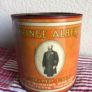 A Rusty Crusty Distressed Large Prince Albert Tobacco Can/primitive ...