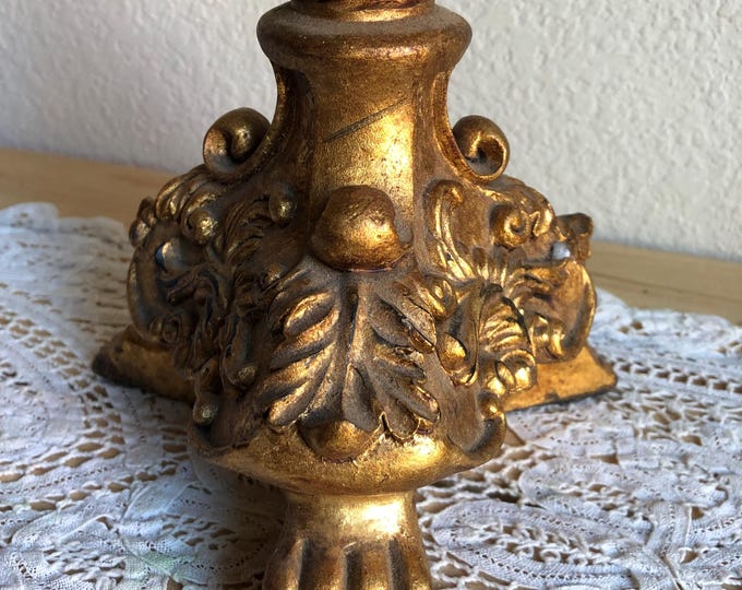 A Shabby Decorative Lamp Base With the Look of Three Feet With Four ...