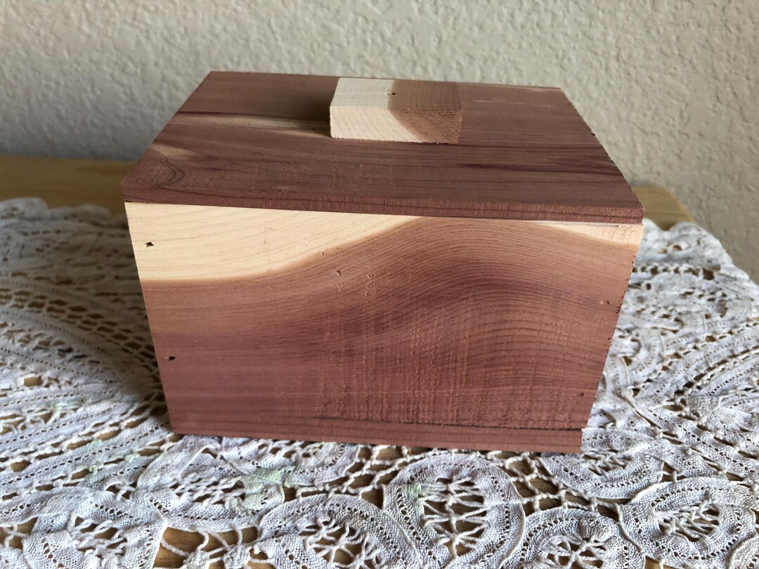 A Small Natural Eastern Red Cedar Box With A Lift off Top See ...