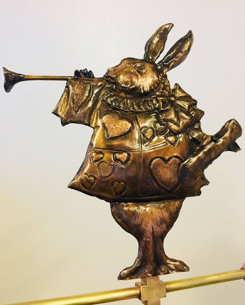 La Petite White Rabbit With Horn Weathervane | Etsy