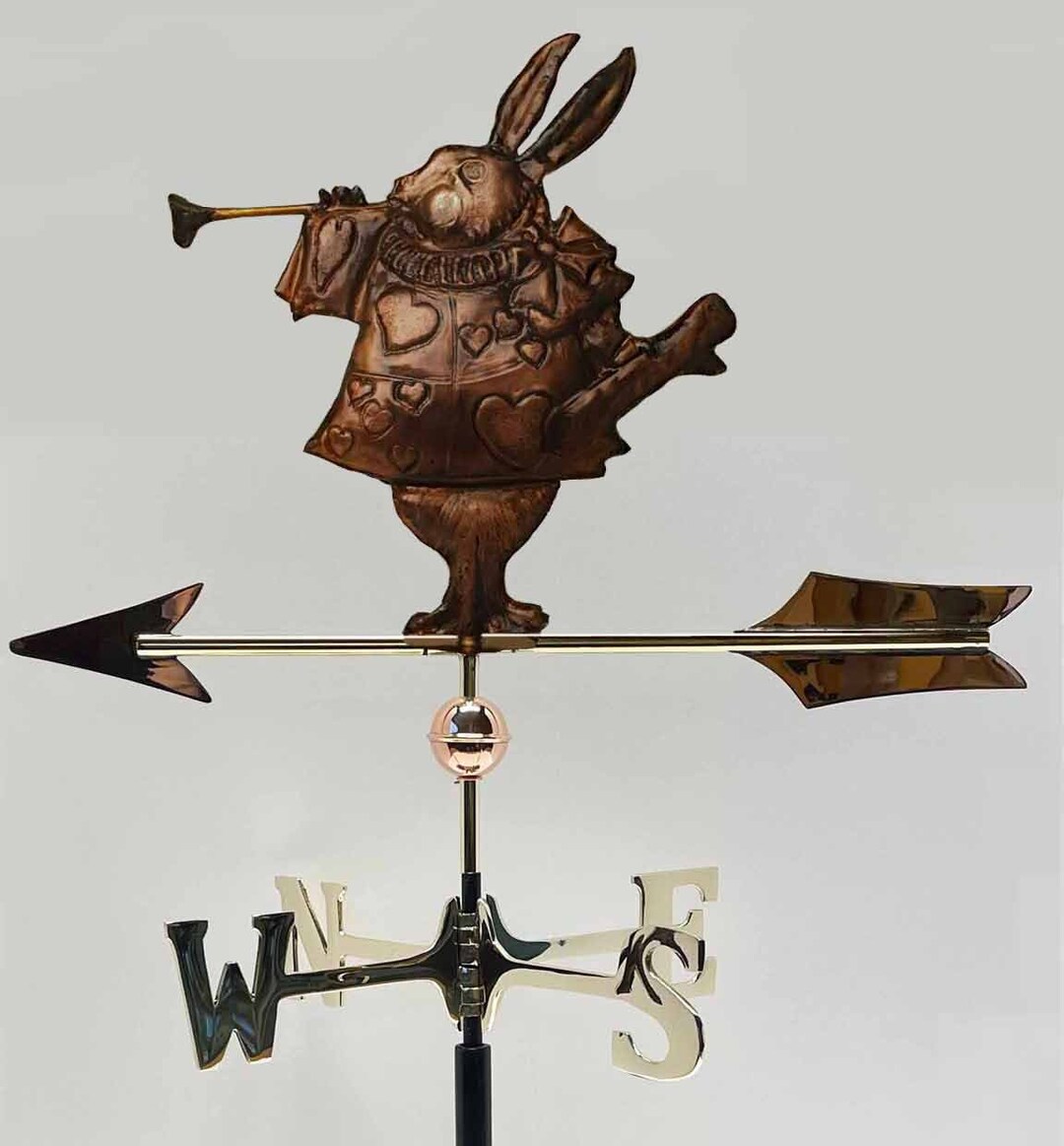 La Petite White Rabbit With Horn Weathervane - Etsy