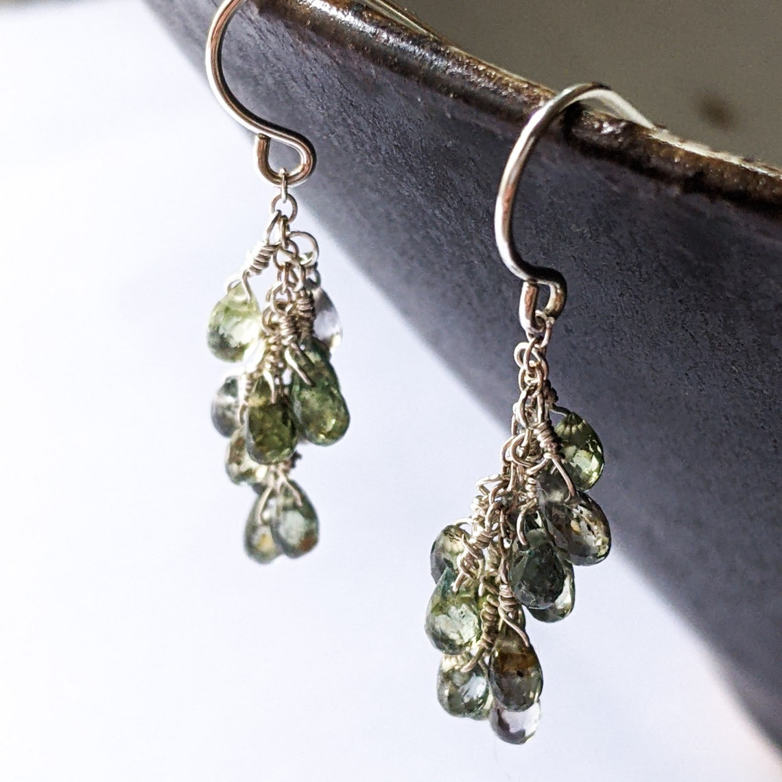 Sapphire Waterfall Sterling Silver Earring - Etsy