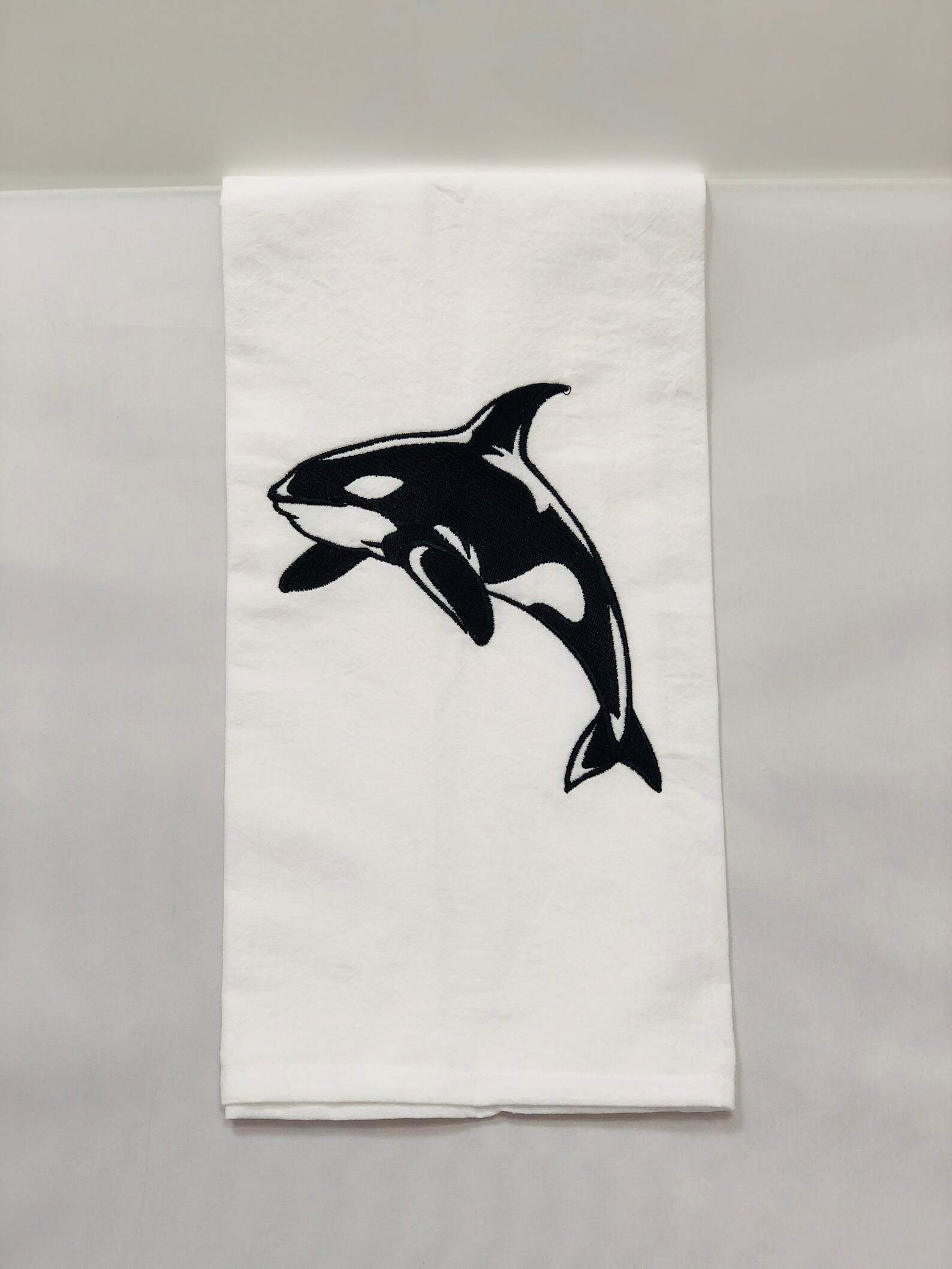 Embroidered Orca Whale Animal Home Kitchen Towel Guest Towel - Etsy