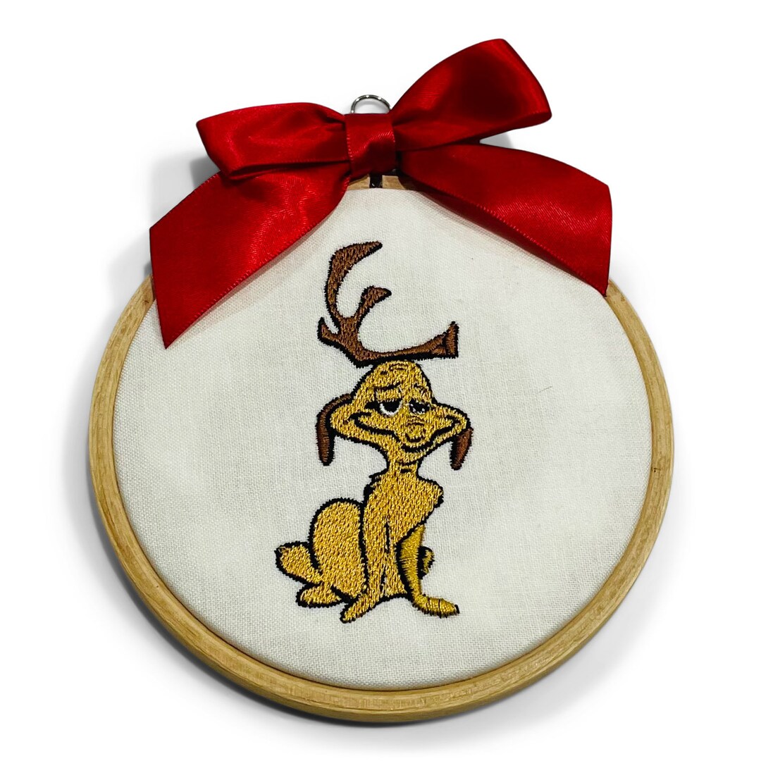 Ornament Embroidered Max From the Grinch Pet Holiday Christmas Keepsake ...