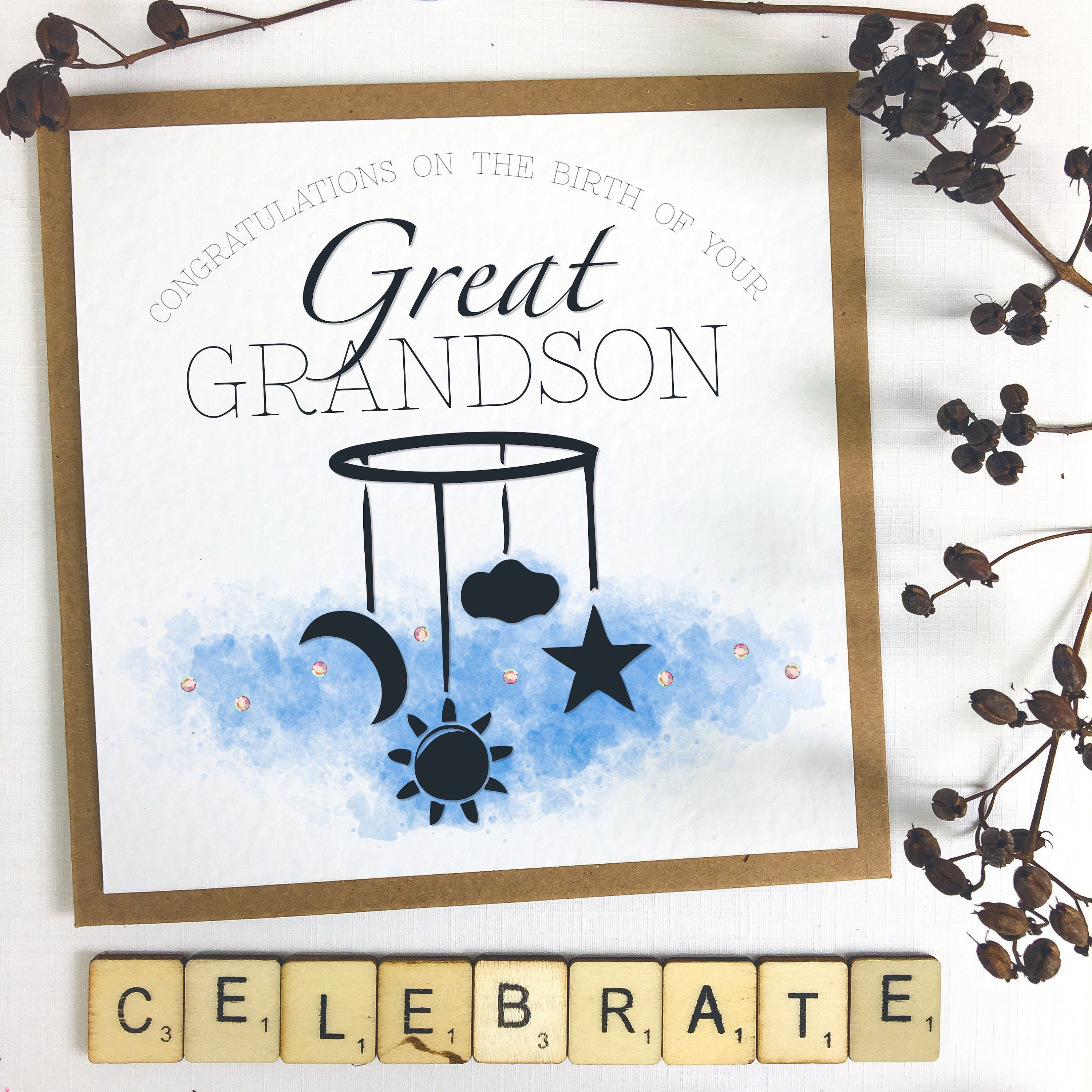 Great Grandson Card Personalised New Baby Card - Etsy UK
