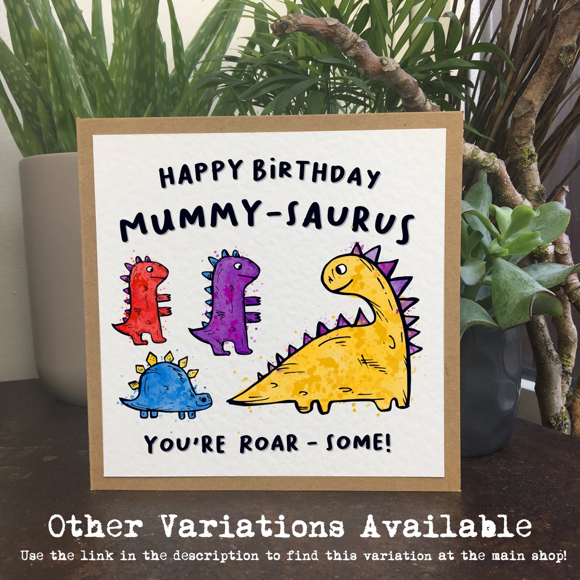 Dinosaurs Birthday Card Super-Saurus Silly-Saurus | Etsy