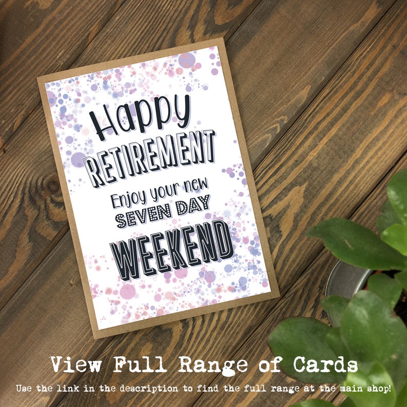 Retirement Card - Happy Retirement - Pretty Retirement Card - Feminine ...