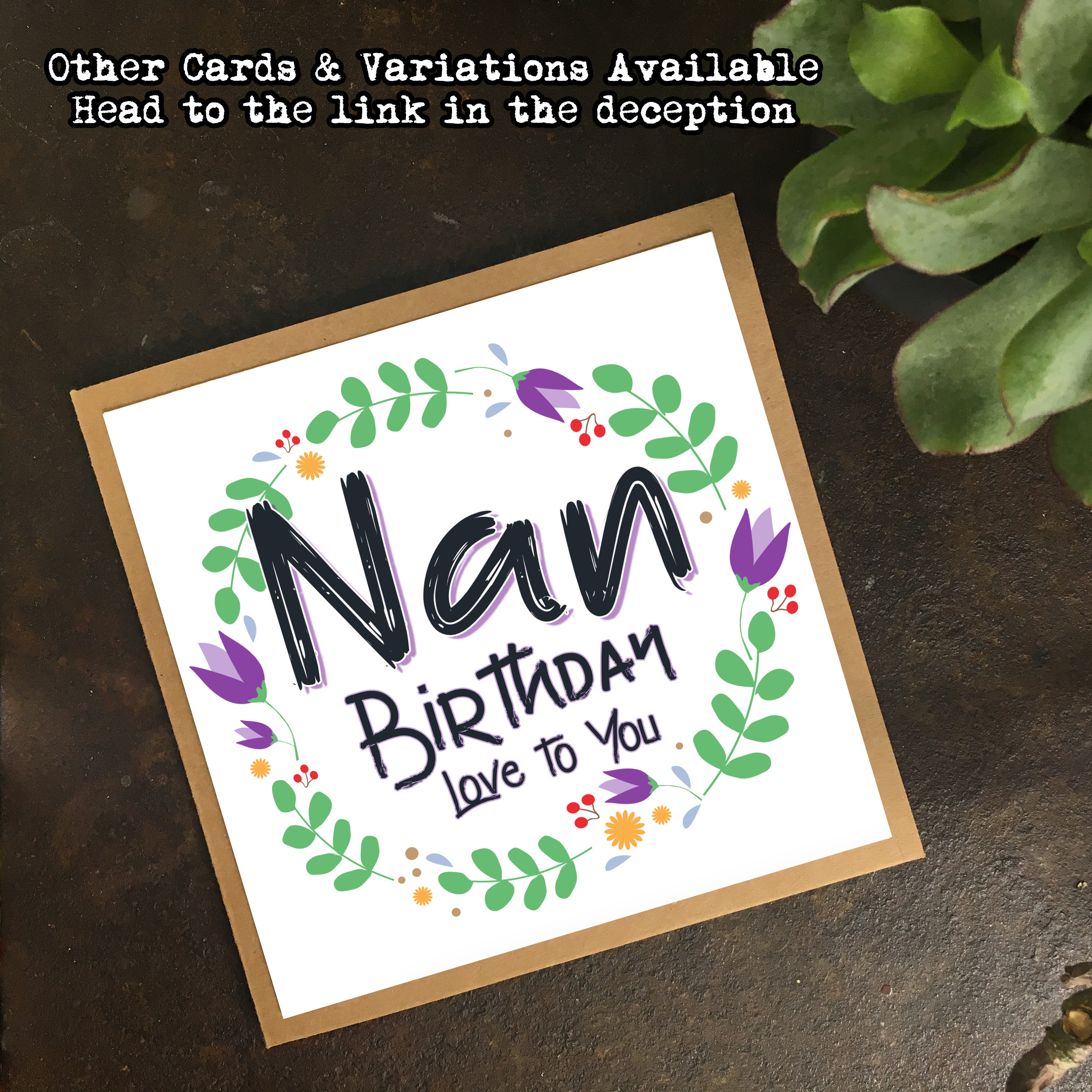 Nan Birthday Card for a Lovely Nan Special Nan Birthday | Etsy