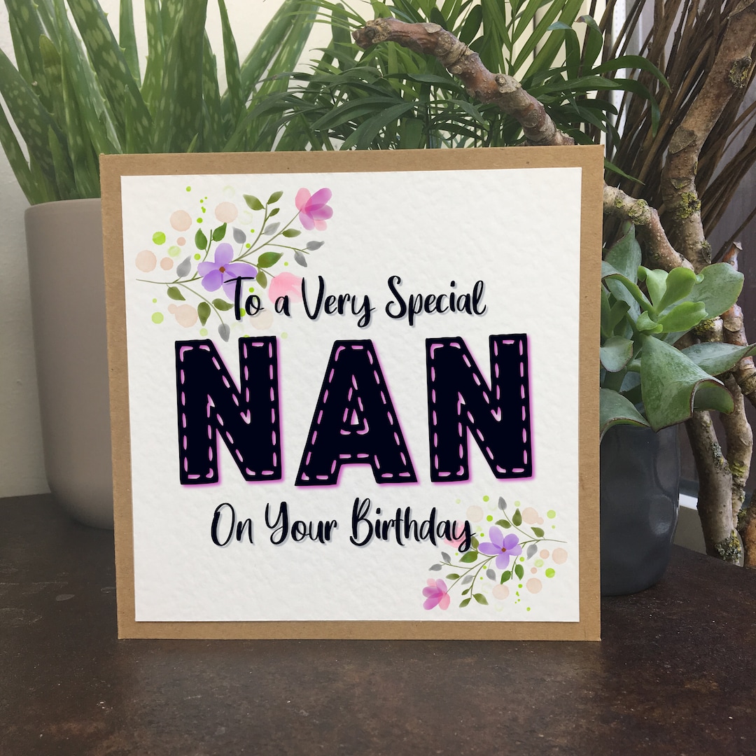 Personalised Nan Birthday Card - Any Name - Mum - Mother - Mummy - Nan ...
