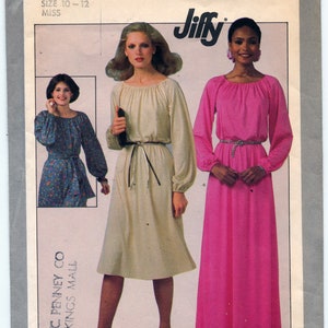 Vintage Jiffy Simplicity Sewing Pattern 8265 Misses' Pullover Dress in ...