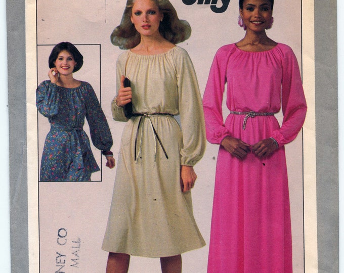 Vintage Jiffy Simplicity Sewing Pattern 8265 Misses' Pullover Dress in ...