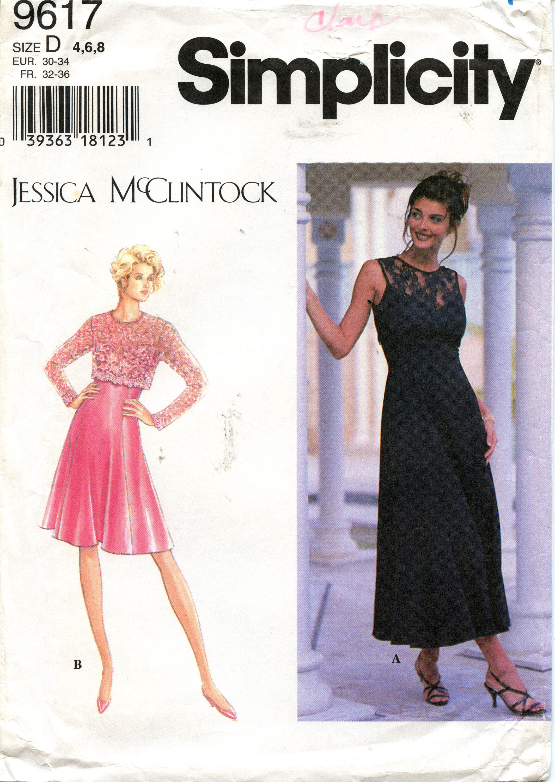 Simplicity Sewing Pattern 9617 Misses' Fit and Flare Dress With Lace ...