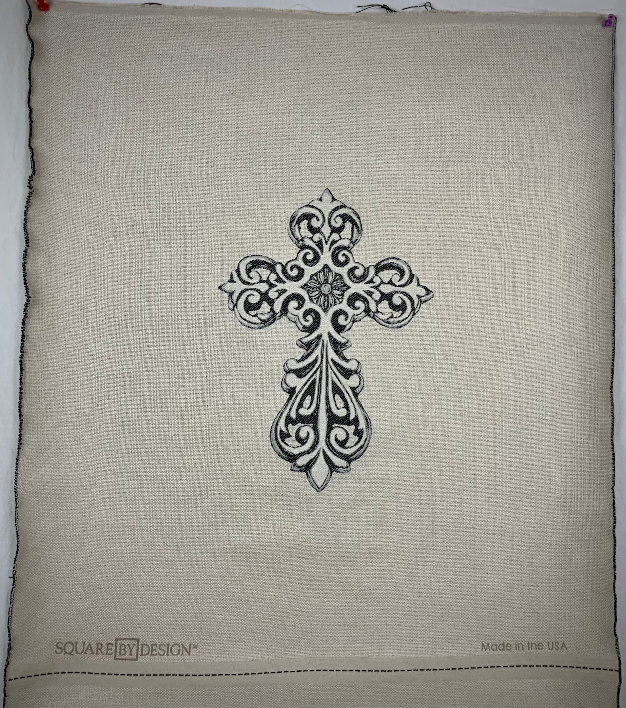 Square by Design Cross Multi-purpose Woven Square Fabric 27 X 27 - Etsy