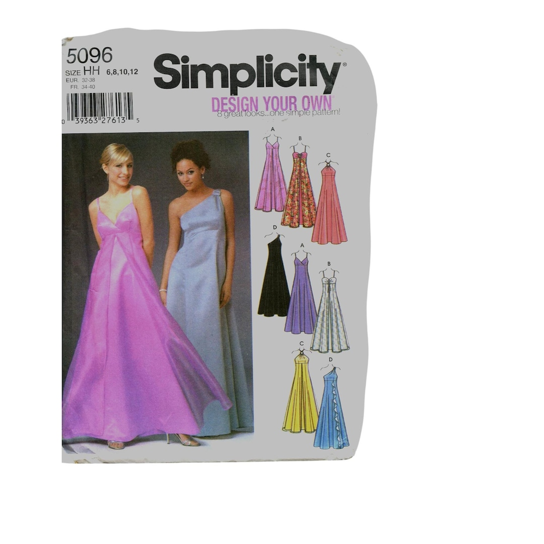 Simplicity 5096 Misses' Formal Dress Sewing Pattern Sizes 6-12 HH ...