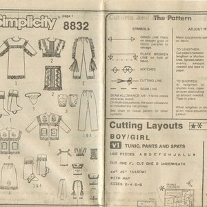 Vintage Simplicity Costume Pattern 8832 Adult Davy Crockett, Hiawatha ...