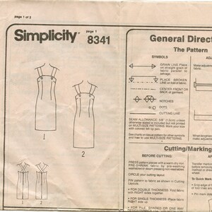 Simplicity Sewing Pattern 8341 Misses' Fitted Dress With Shoulder ...