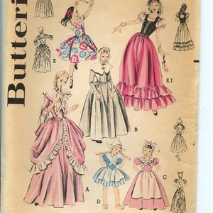1950's Butterick Costume Pattern 6551 Dutch, Spanish and Early American ...