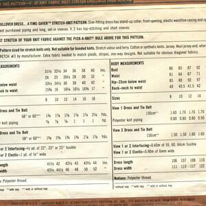 Vintage Simplicity Pattern 9596 Misses' Pullover Dress Stretch Knit ...