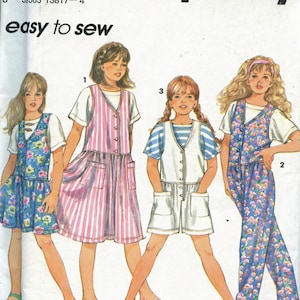 Simplicity Sewing Pattern 8311 Girl's Jumpsuit in Two Lengths, Jumper ...