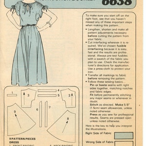 Vintage Easy Mccall's Pattern 6638 Misses' Pullover Dress Gathered at ...