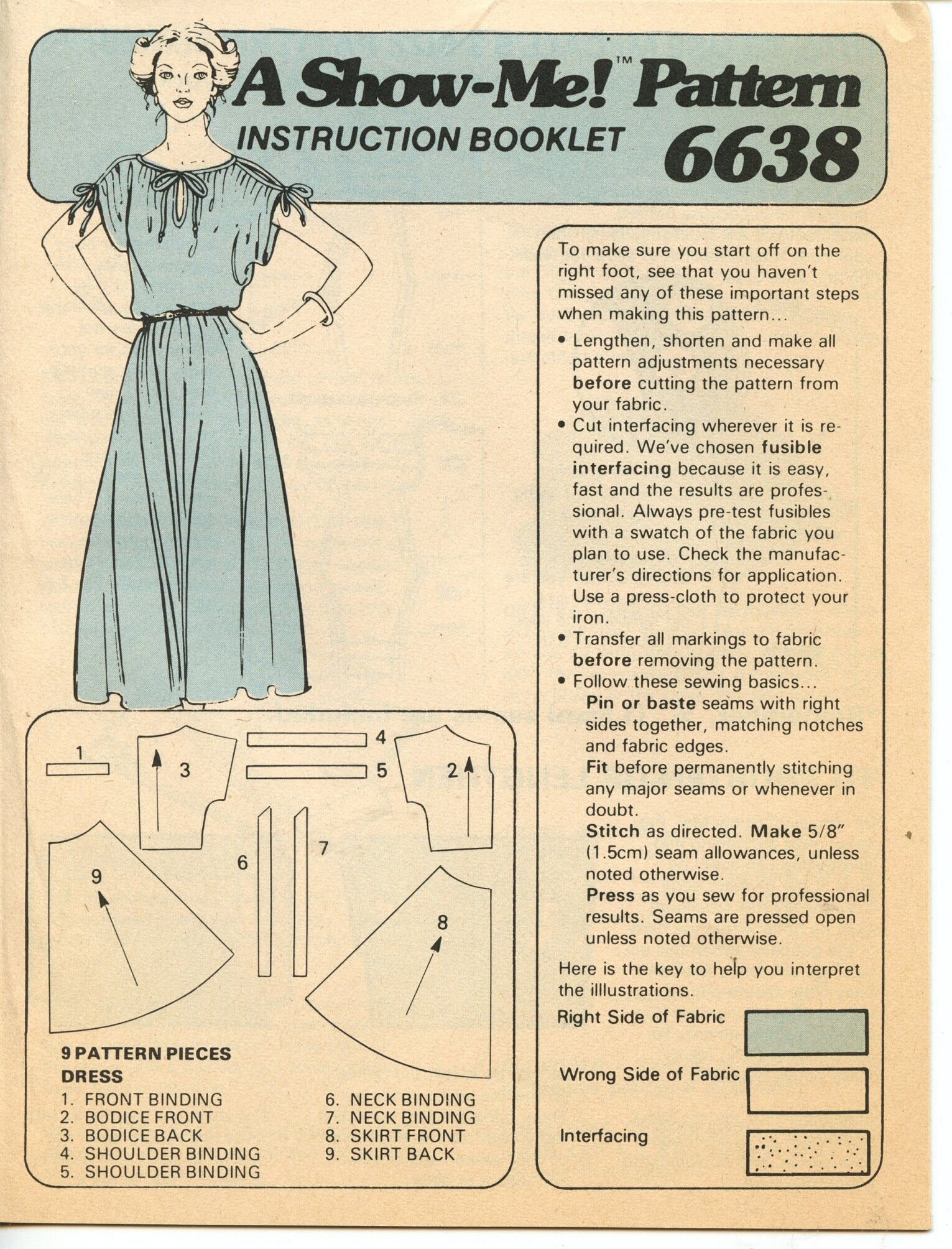 Vintage Easy Mccall's Pattern 6638 Misses' Pullover Dress Gathered at ...