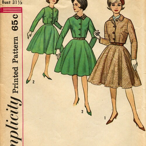 Vintage 1957 Simplicity 2445 Sewing Pattern Junior and - Etsy