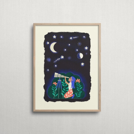 Stargazer Art Print Constellation Poster Astrology Gift - Etsy