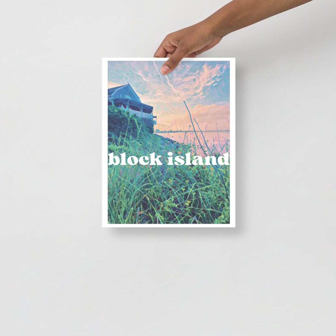Block Island Poster 11x14in: Surf Hotel at Dawn - Etsy
