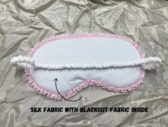 Padded Quilted Ruffle Eye Mask| for Sleep| Women's Coquette Style ...