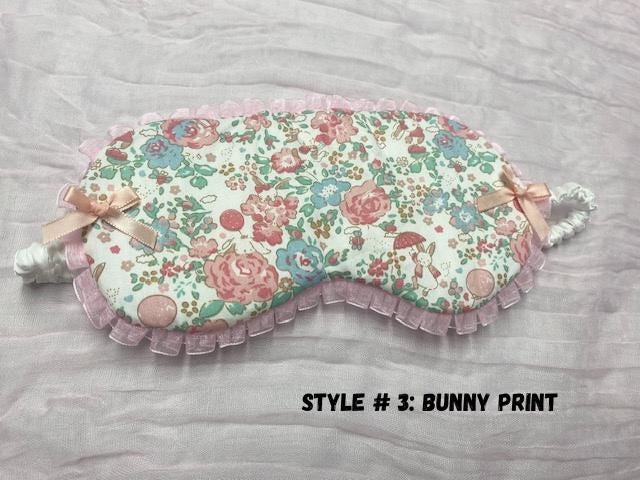 Padded Quilted Ruffle Eye Mask| for Sleep| Women's Coquette Style ...