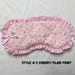 Padded Quilted Ruffle Eye Mask| for Sleep| Women's Coquette Style ...