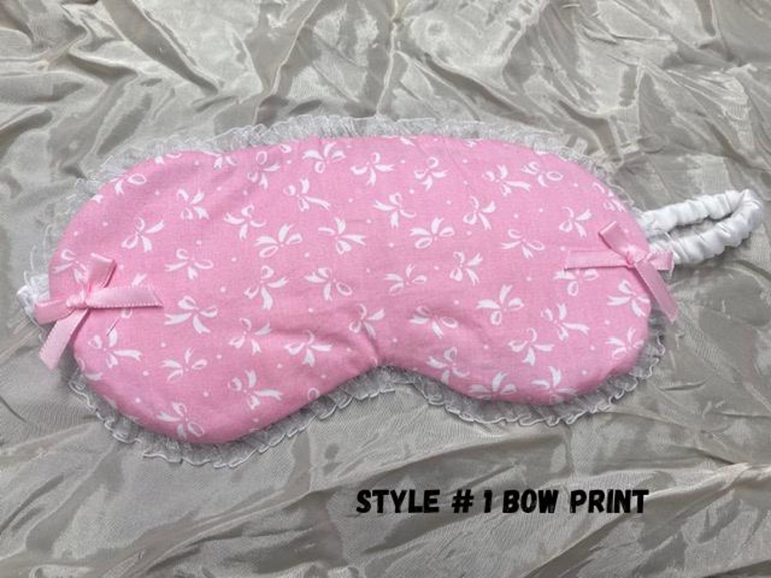 Padded Quilted Ruffle Eye Mask| for Sleep| Women's Coquette Style ...
