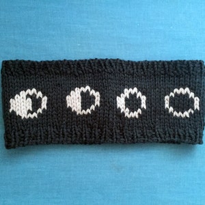 Knit Headband, Moon Phase, Navy and Light Blue - Etsy