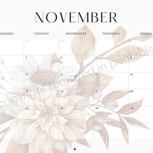 2024 Clean Botanical Calendar Printable I Minimal April - December I Q2 ...