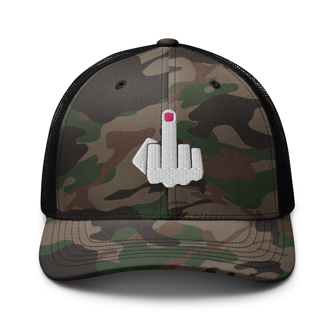 Middle Finger Flip off Camouflage Trucker Hat - Etsy