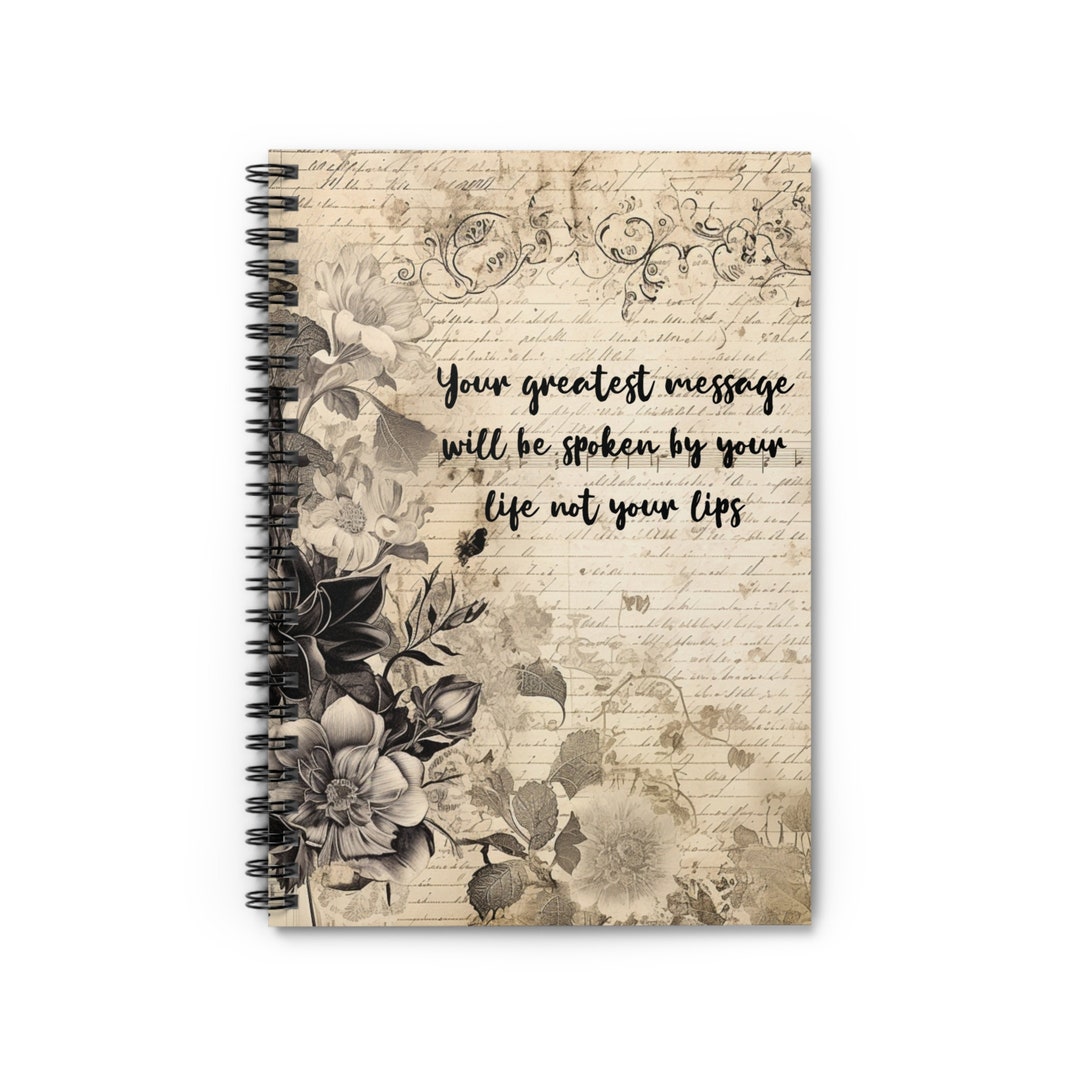Motivational Quote, Spiral Notebook - 118 Pages Ruled Line, 6"x8" - Etsy
