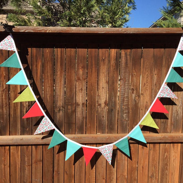 Aqua Bunting - Etsy