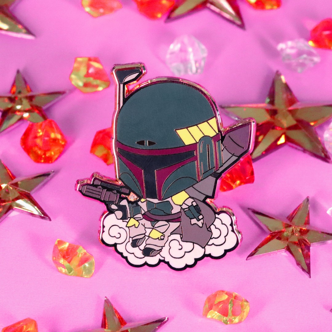 Boba Fett Enamel Pin - Chibi Boba Enamel Pin - Etsy