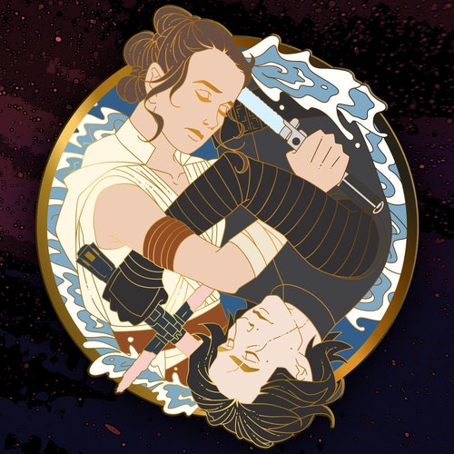 Reylo Force Ghost Pins Rey Ben Solo Hard Enamel Pins - Etsy